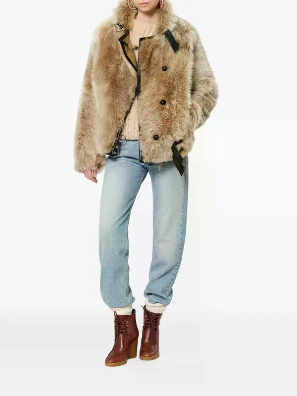 Isabel Marant Étoile Roama Shearling Coat - Honey Brown