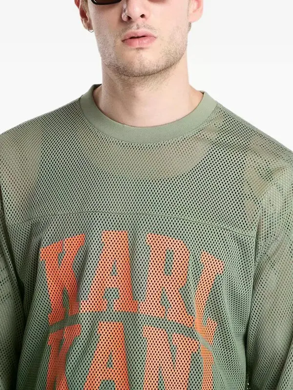 KARL KANI Logo-print Mesh T-shirt