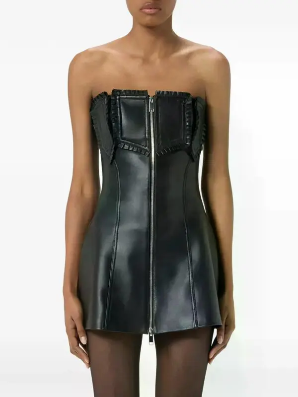 Blumarine Ruffled Bustier Mini Dress