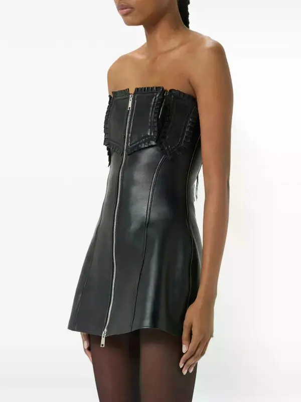 Blumarine Ruffled Bustier Mini Dress