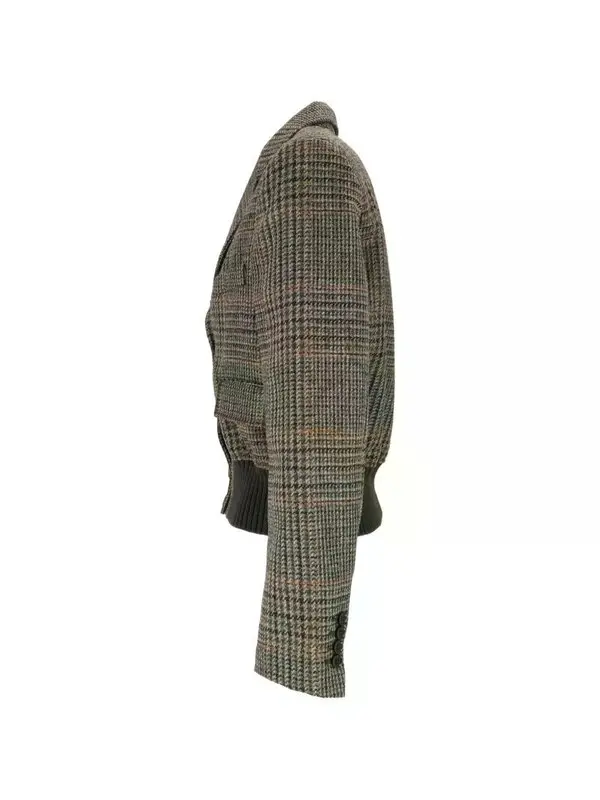 Aspesi Check-pattern Virgin Wool Jacket