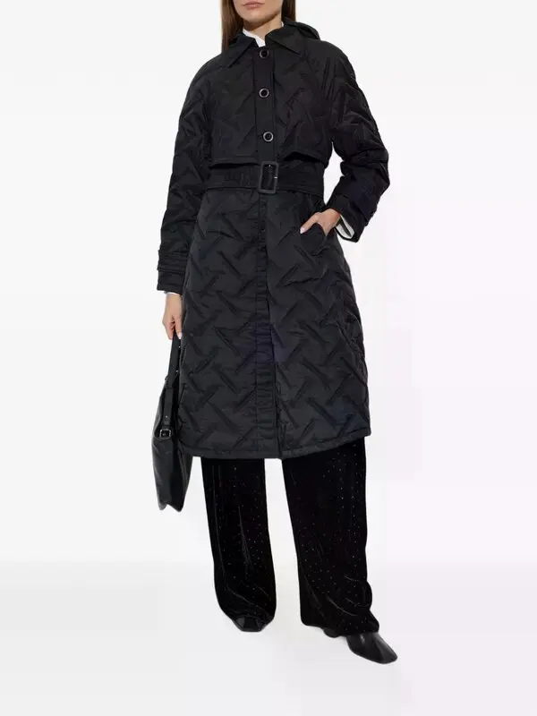 Emporio Armani Quilted Belted Coat