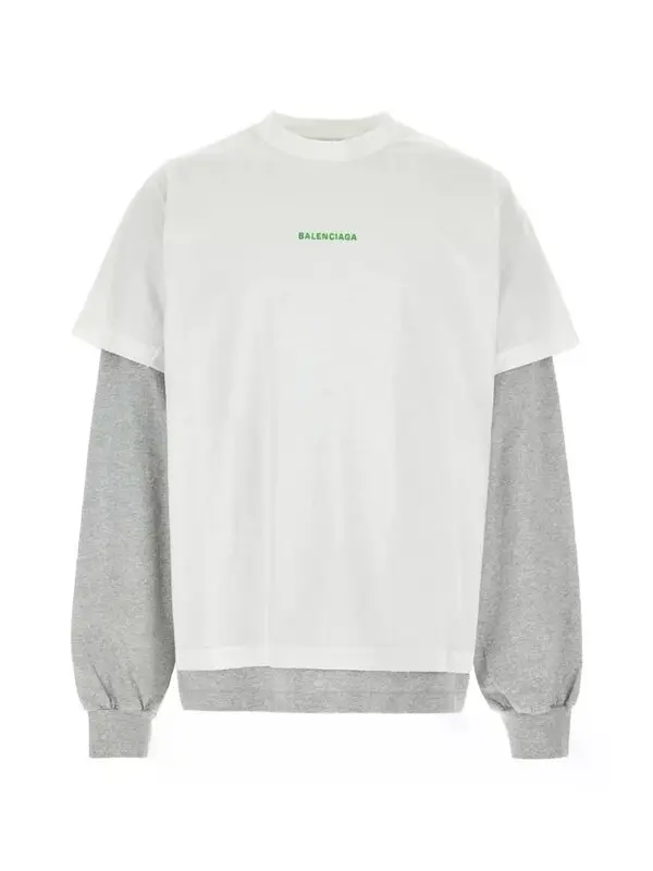 Balenciaga Layered-sleeve Sweatshirt - White