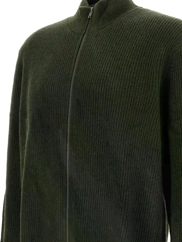 LES DEUX Ribbed Zip-up Cardigan