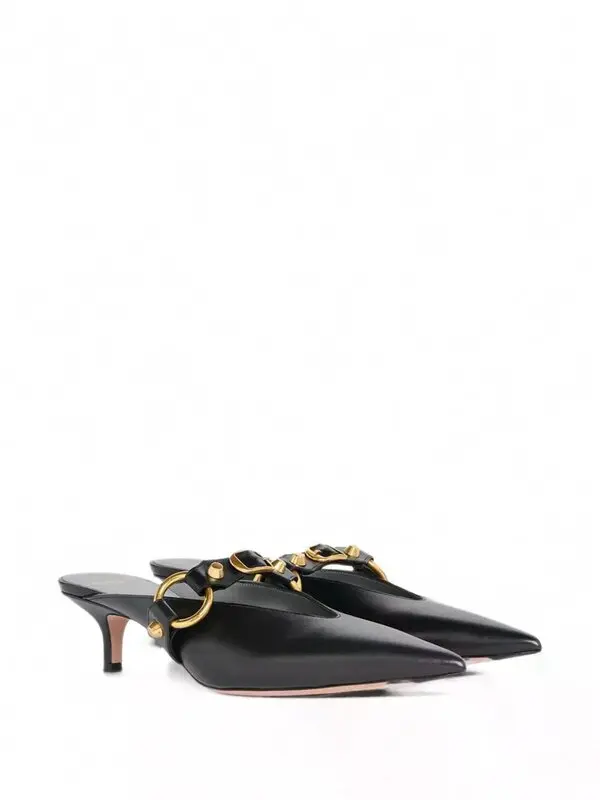Balenciaga City Studded Leather Mules