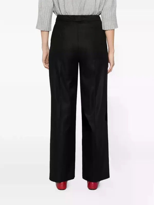 VELA SHOP Pressed-crease Wide-leg Trousers