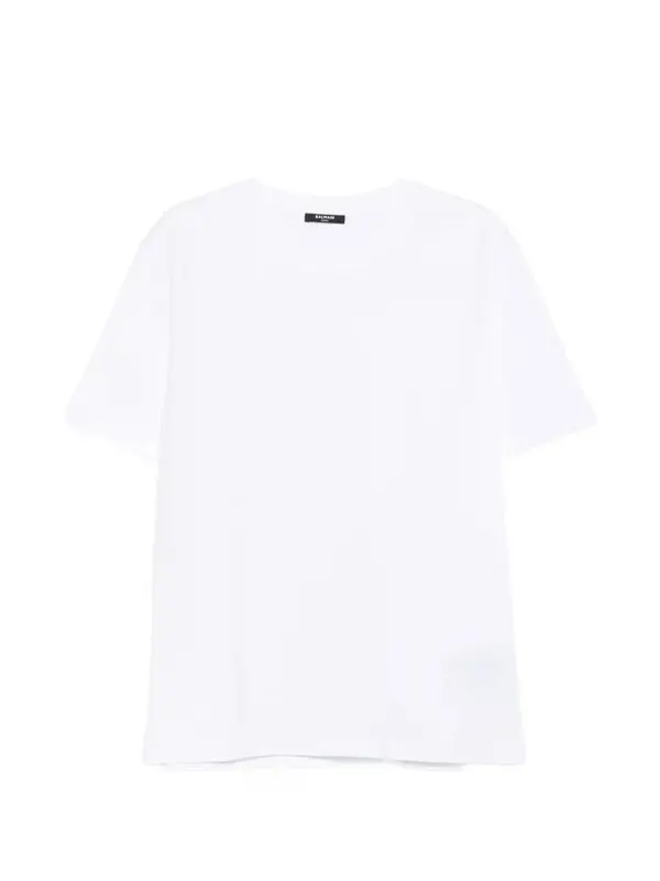 Balmain Logo-embroidered T-shirt - White