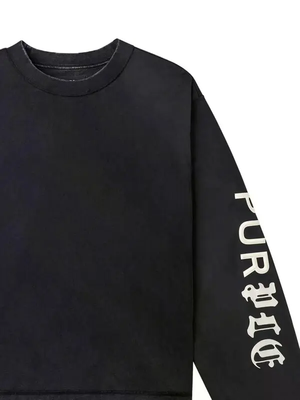 PURPLE BRAND Logo-print Sweatshirt - Black