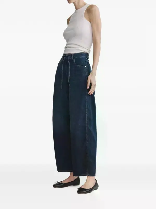 DL1961 Taylor Barrel Drawstring-waist Wide-leg Jeans