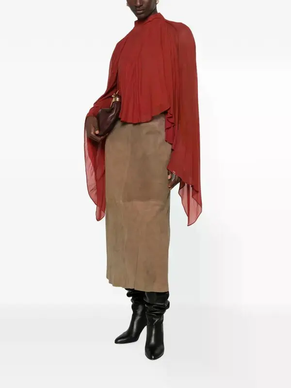 ARMA Melita Suede Midi Skirt