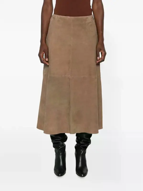 ARMA Melita Suede Midi Skirt