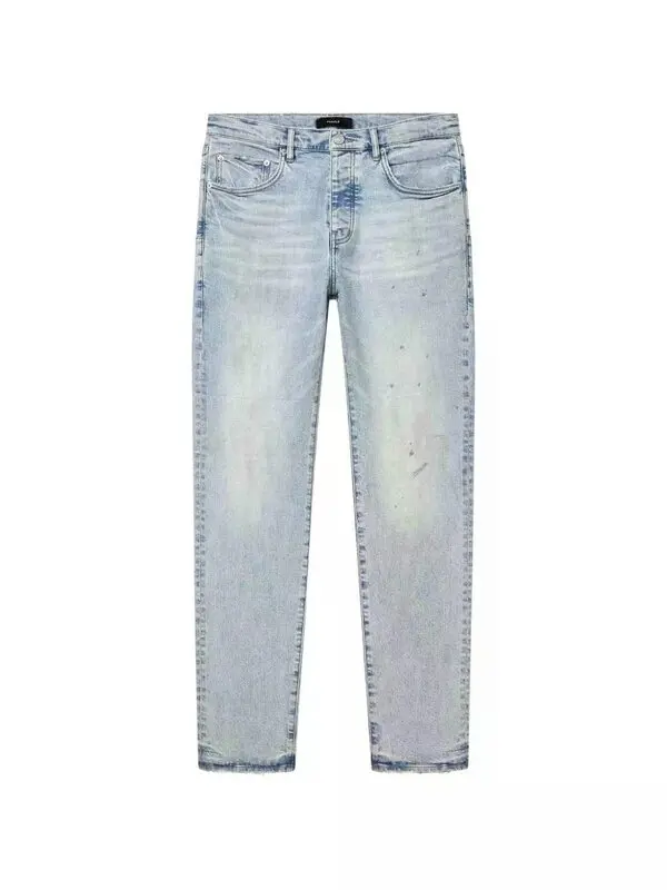 PURPLE BRAND P005 Distressed Paint-splatter Jeans