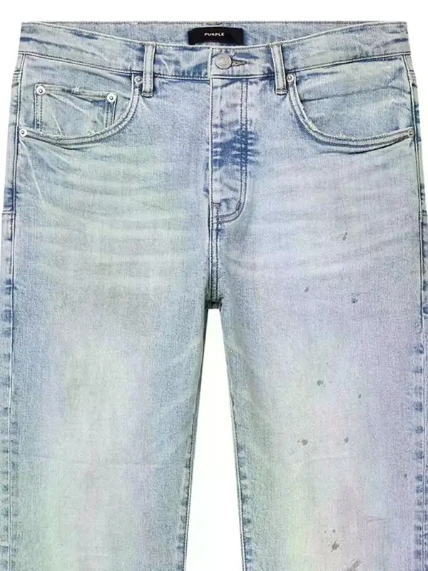 PURPLE BRAND P005 Distressed Paint-splatter Jeans