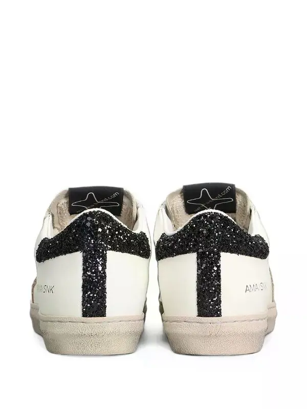 AMA-BRAND Glitter-embellished Star-patch Sneakers