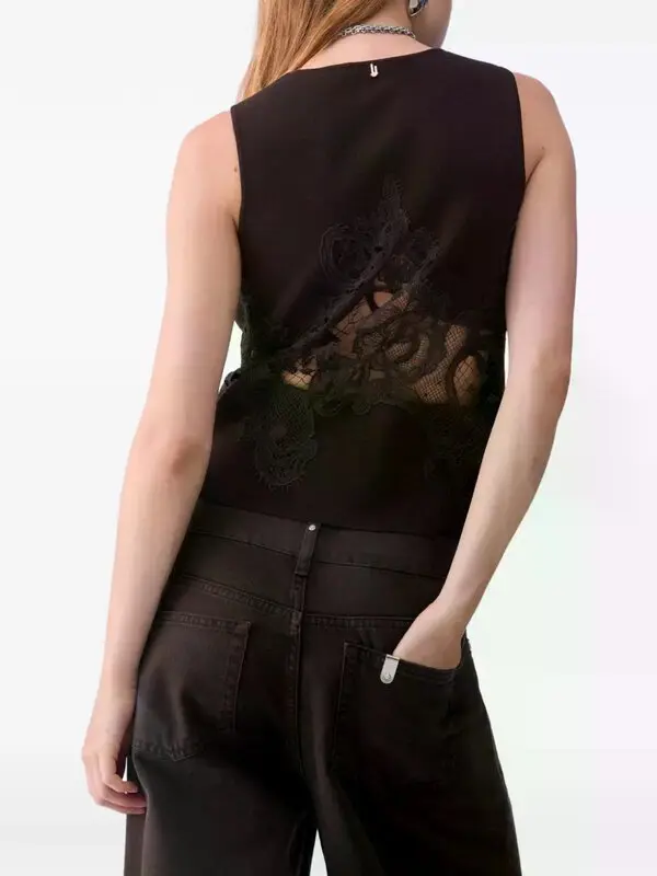 Liu Jo Knit Vest With Lace-detail