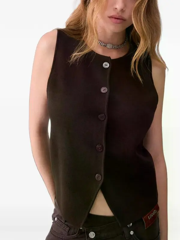 Liu Jo Knit Vest With Lace-detail