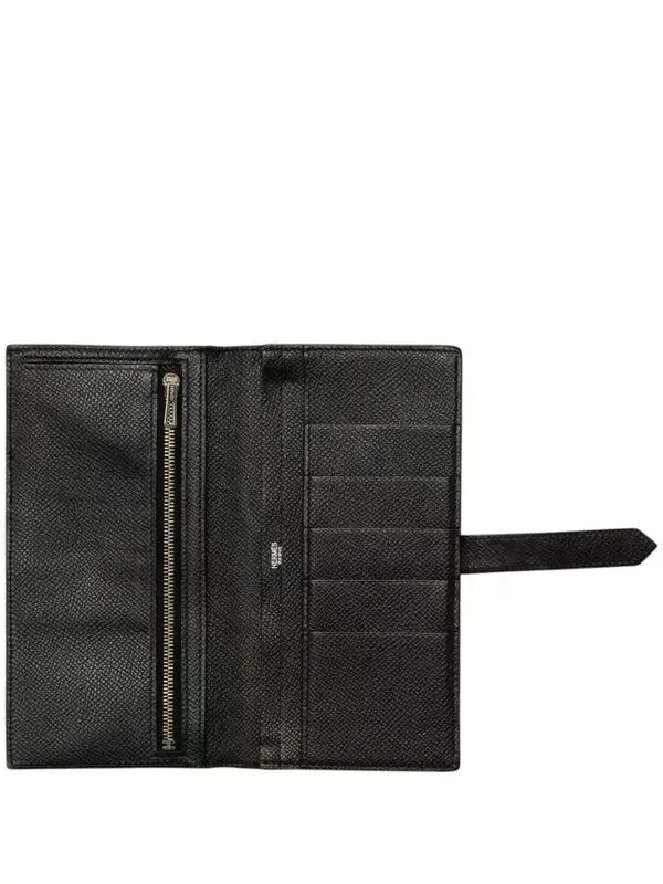 Hermès 2006 Epsom Bearn Soufflet Wallet Long Wallets