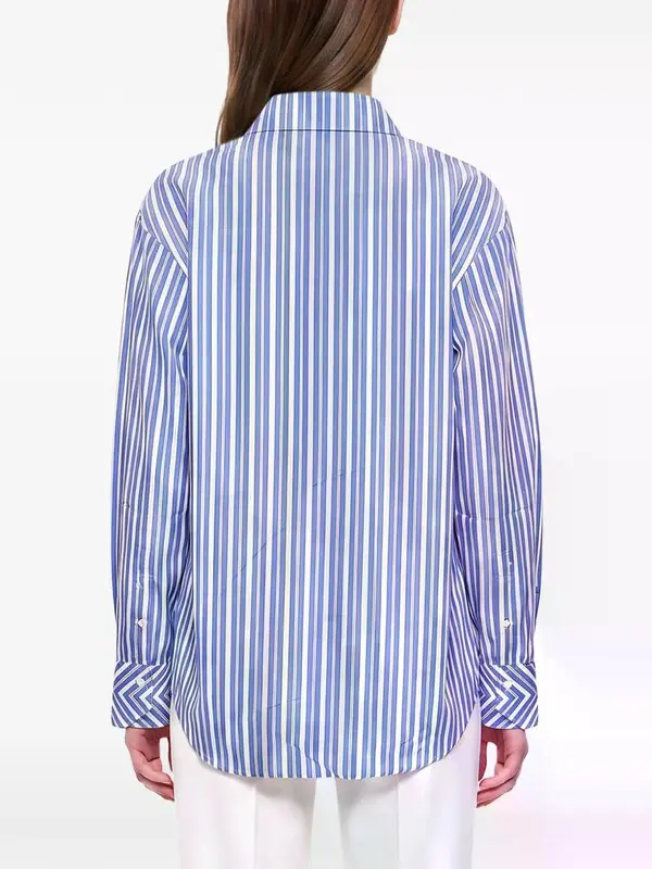 Victoria Beckham Pocket Striped Cotton Shirt