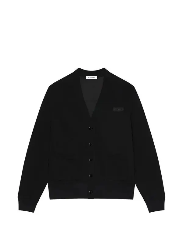 Givenchy Cardigan In Cotton With Paris Gros Grain