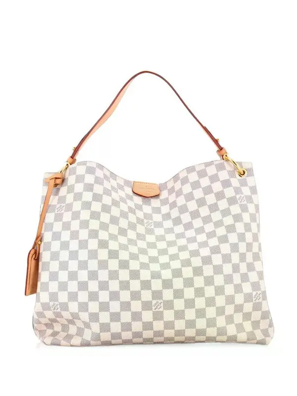 LOUIS VUITTON Graceful Handbag Damier Mm Hobo Bag - White