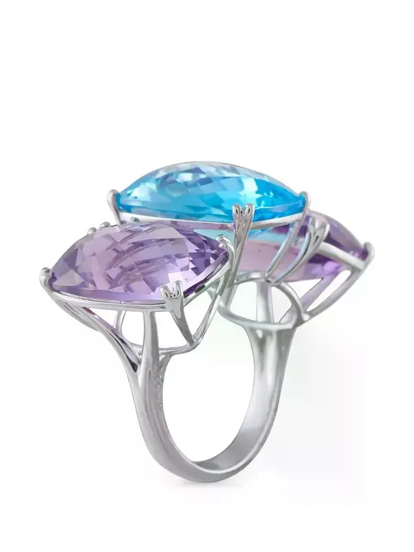 LB EXCLUSIVE Amethyst And Topaz Bypass Ring