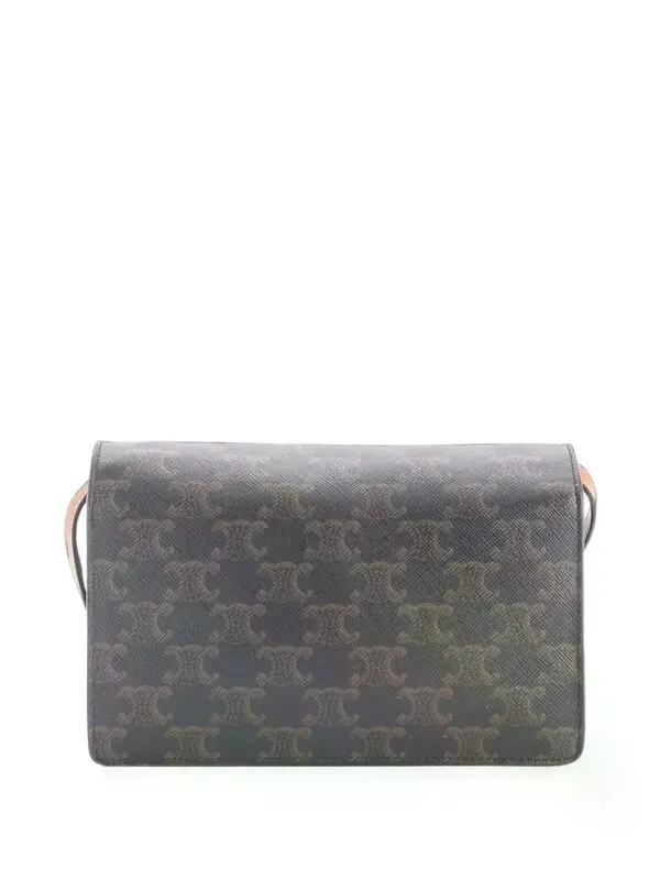 Celine Wallet On Strap Triomphe Coated Canvas Crossbody Bag