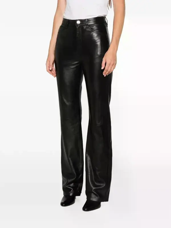 RÓHE Leather Flared Trousers