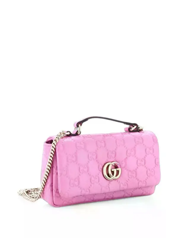Gucci Gg Milano Top Handle Bag Guccissima Leather Mini Shoulder Bag