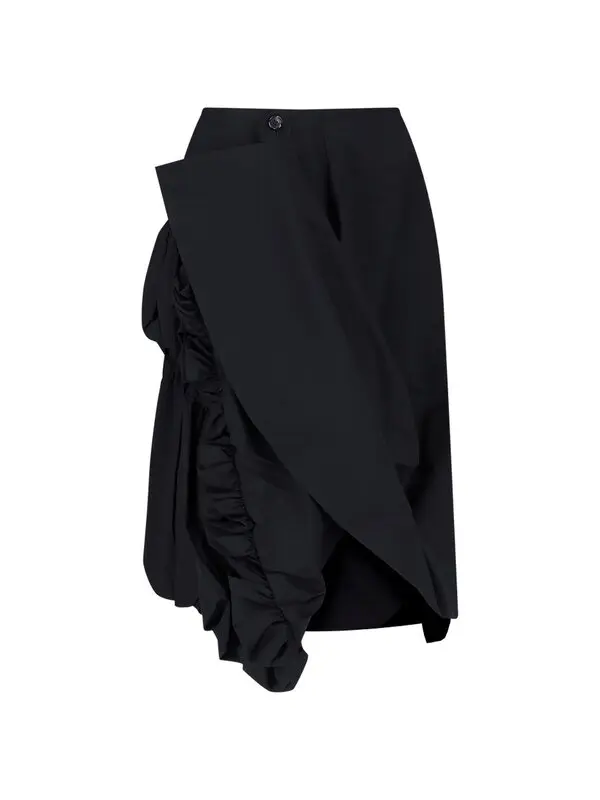 Comme Des Garçons Asymmetric Midi Skirt