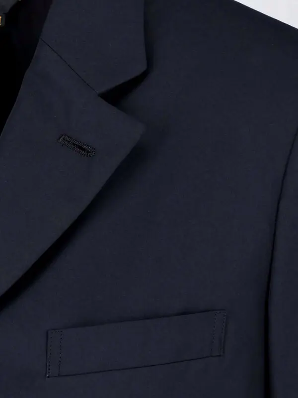Comme Des Garçons Long Blazer With Ruffles