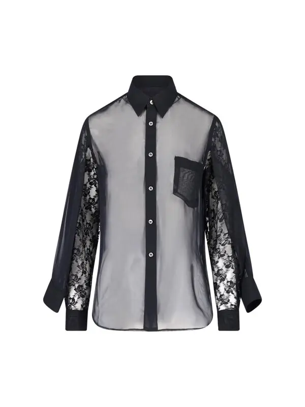 Comme Des Garçons Sheer Lace Shirt