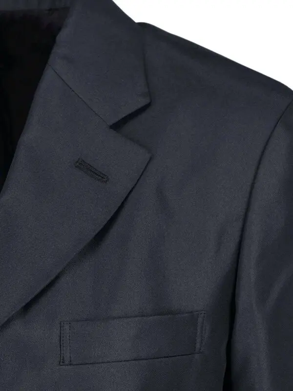 Comme Des Garçons Single-breasted Blazer With Ruffles