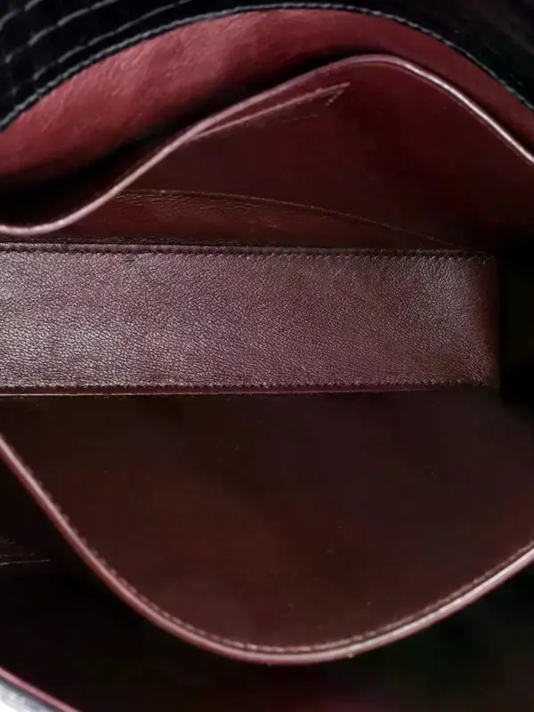 Saint Laurent Cassandra Top Handle Bag Crocodile Embossed Leather Medium Satchel