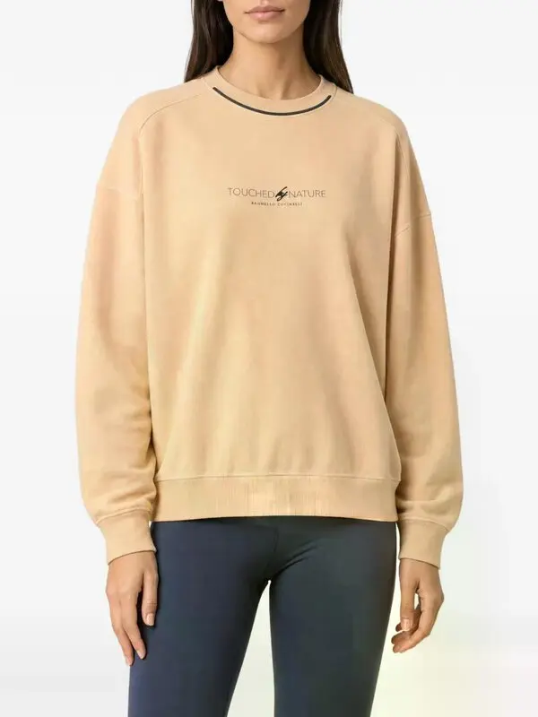 Brunello Cucinelli Logo-print Dropped-shoulder Sweatshirt