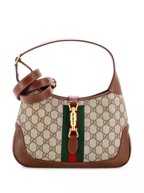 Gucci Jackie 1961 Gg Coated Canvas Small Hobo Bag