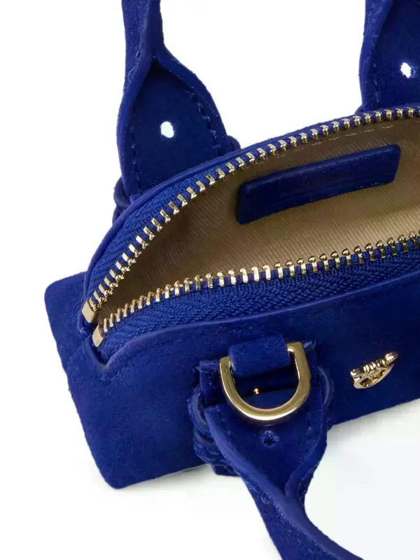 Pinko Floral-detail Suede Bag