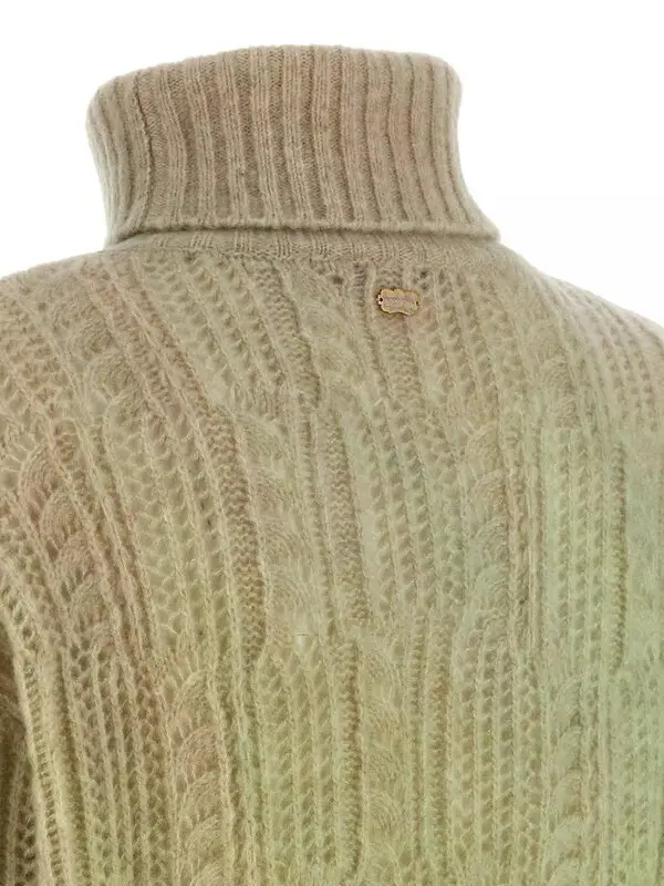 Agnona Openwork Turtleneck Sweater