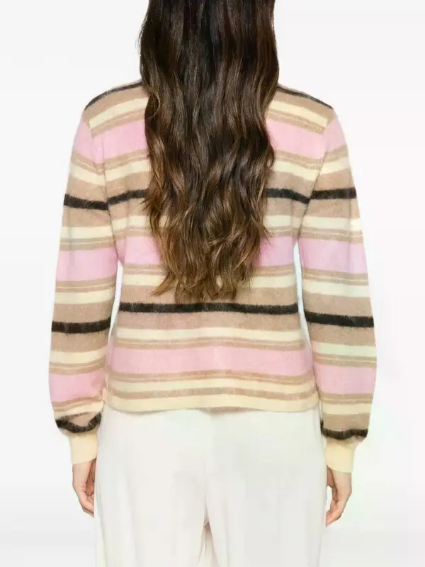 Guest In Residence Grizzly Striped Polo-collar Sweater