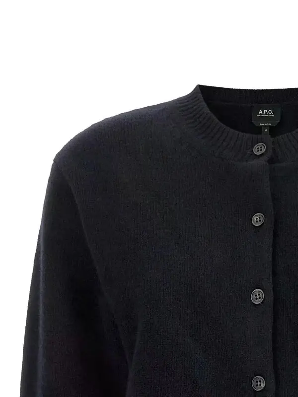A.p.c. Short Embroidered Wool Cardigan