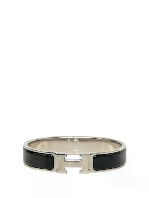 Hermès 2000-2026 Narrow Enamel Clic H Bracelet Pm Costume Bracelet - Black