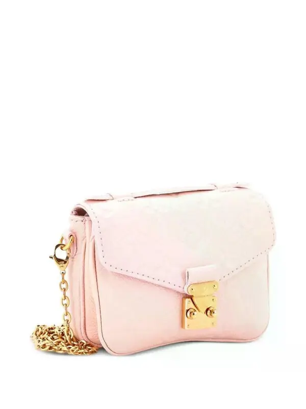 LOUIS VUITTON Micro Metis Monogram Empreinte Leather Crossbody Bag - Pink