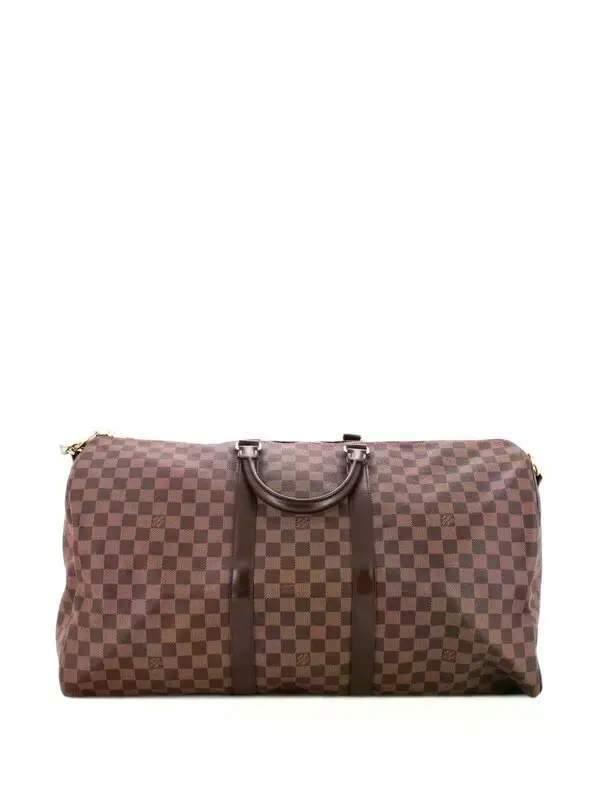 LOUIS VUITTON Keepall Bandouliere Bag Damier 55 Travel Bag - Brown