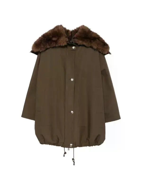 VALENTINI 1972 Faux-fur-trim Hooded Coat