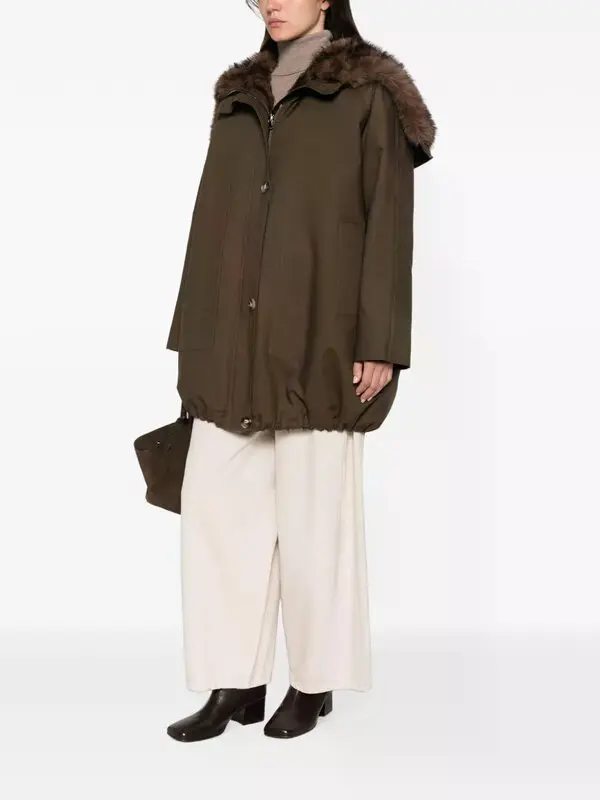 VALENTINI 1972 Faux-fur-trim Hooded Coat