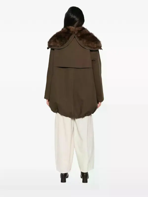 VALENTINI 1972 Faux-fur-trim Hooded Coat