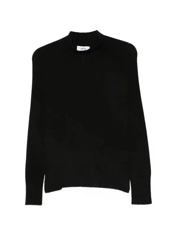 VELA SHOP High-neck Ribbed-trim Sweater