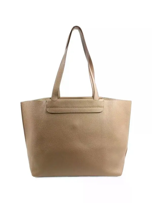TOD'S Logo-debossed Leather Tote Bag - Neutrals