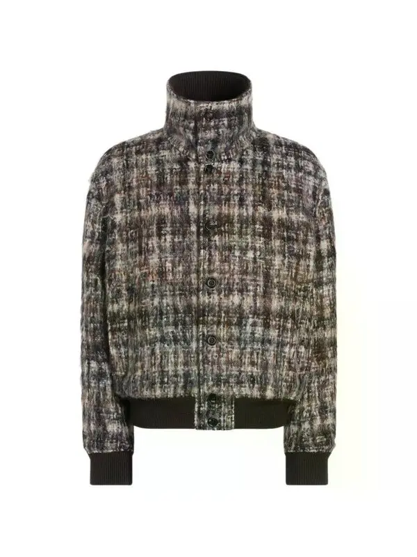 Dolce & Gabbana Check-pattern Bomber Jacket