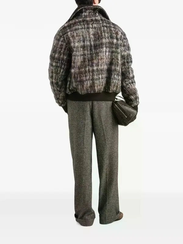Dolce & Gabbana Check-pattern Bomber Jacket