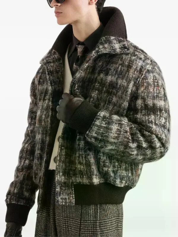 Dolce & Gabbana Check-pattern Bomber Jacket